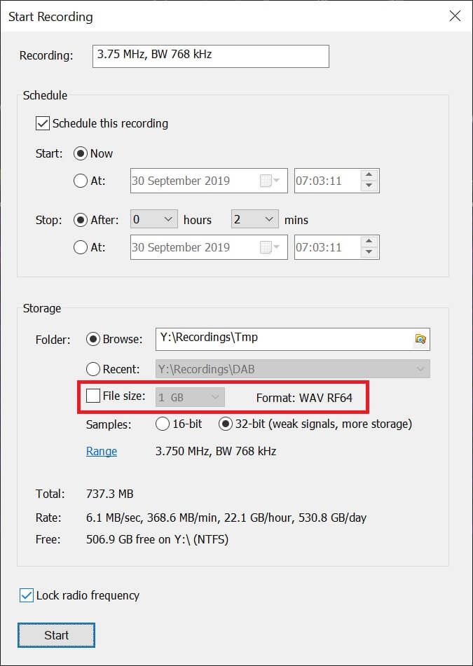 Data Recording & Playback Scheduler | SDR-Radio.com